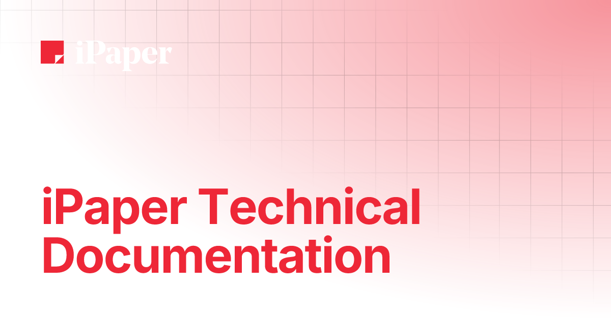 iPaper Technical Documentation | iPaper Technical Documentation