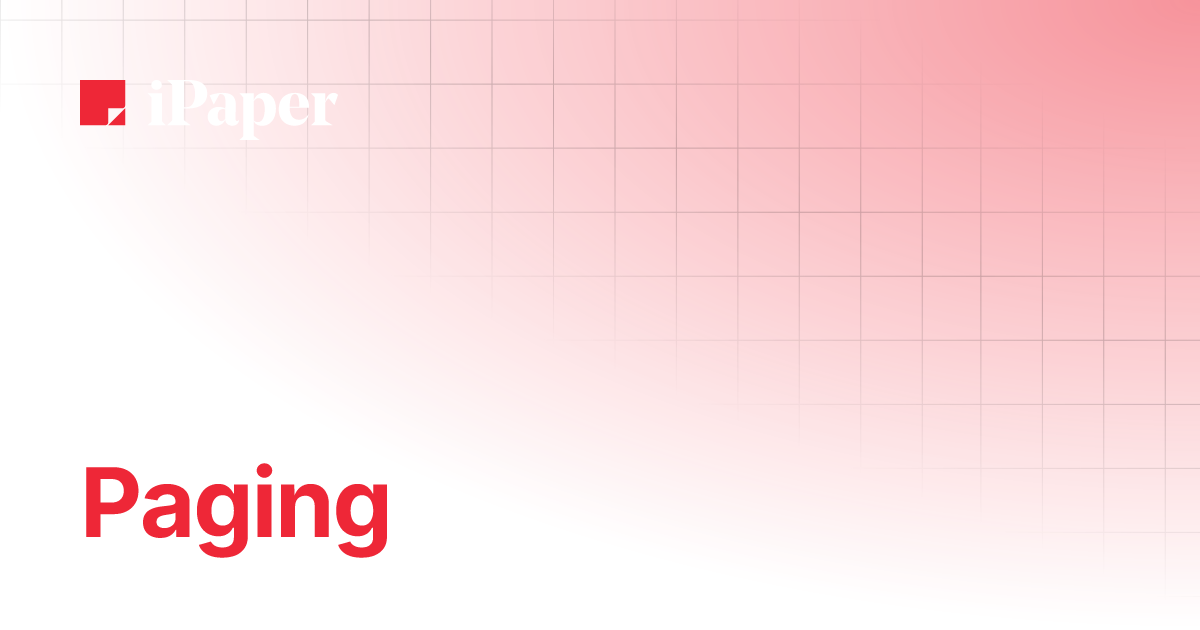 Paging | iPaper Technical Documentation