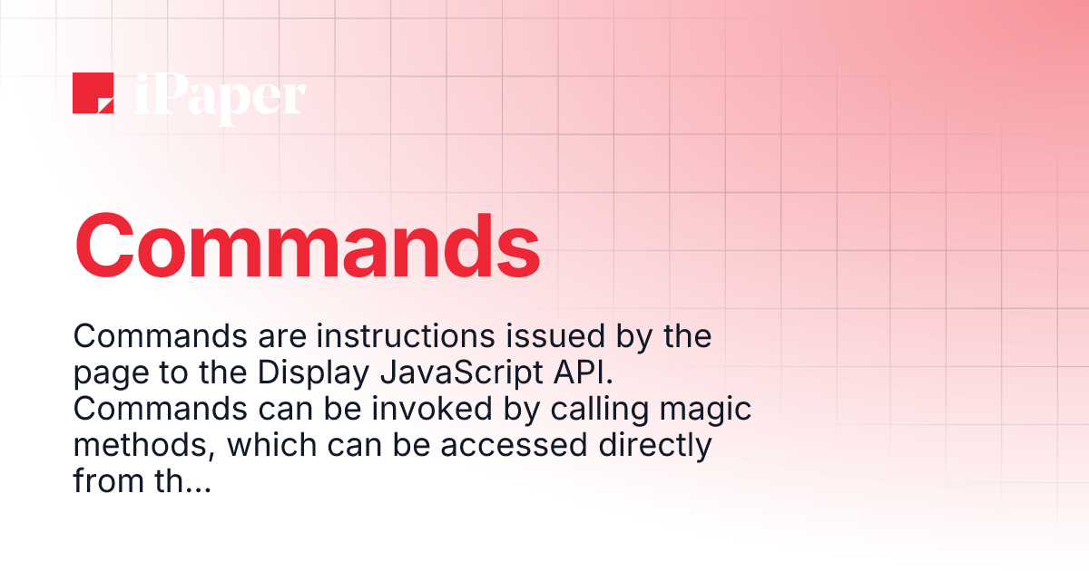Commands | iPaper Technical Documentation